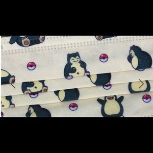 Pokemon | Accessories | Pokemon Snorlax Masks Set Of 4 | Poshmark
